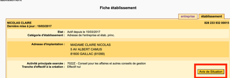 Trouver le numéro SIRET de son entreprise en ligne